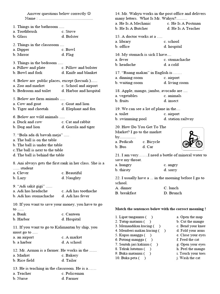 Kelas 5 Final Exam Semester 1 Pdf