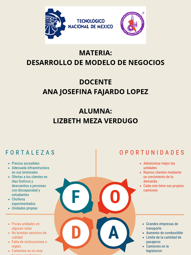 Analisis Foda y Pestel | PDF | Transporte | Análisis FODA