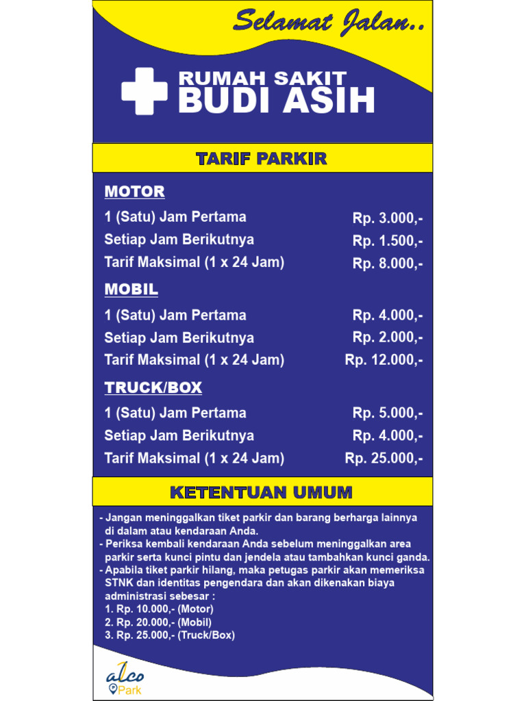 Tarif Parkir RS Budi Asih | PDF