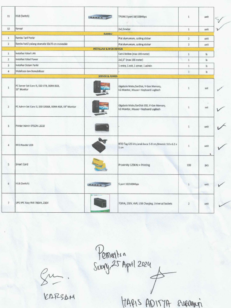 Form ceklis BAST 2 | PDF