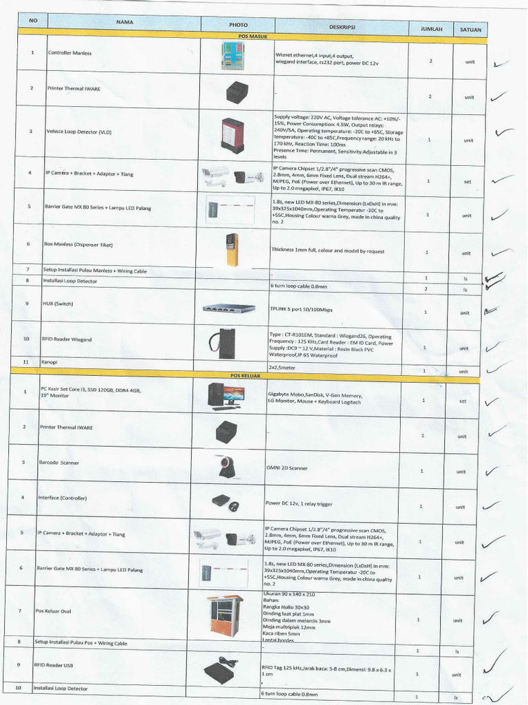 Form Ceklis BAST 1 | PDF
