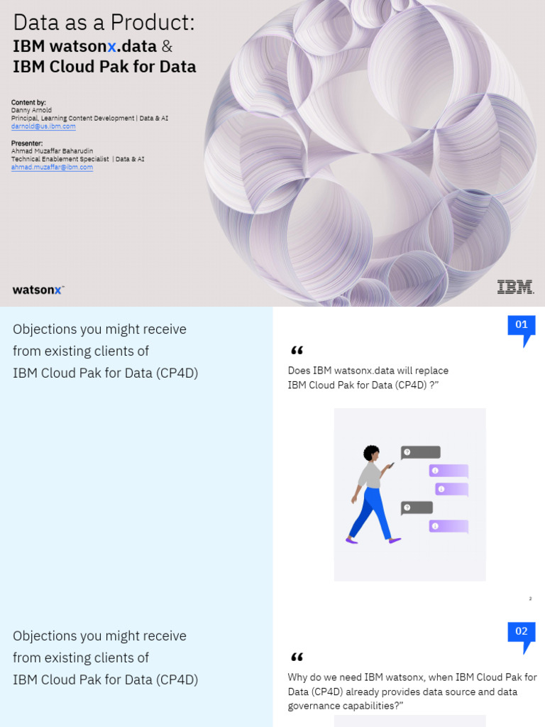 05 - Data As A Product - IBM Watsonx - Data and IBM Cloud Pak For Data | PDF | Ibm Db2 | Cloud ...