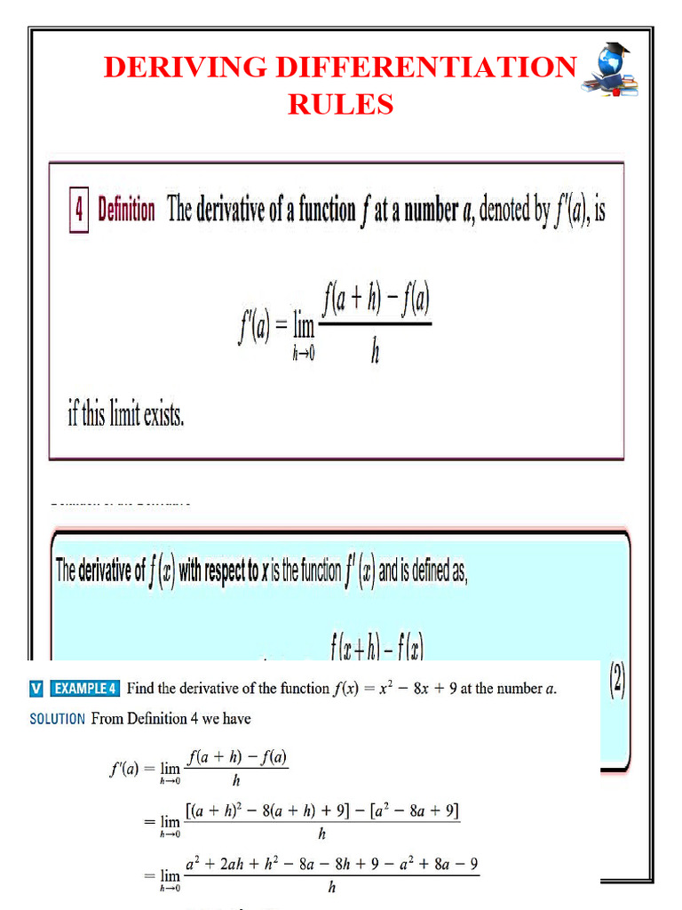 DERIVING DIFFERENTIATION RULES_055922 | PDF | Mean | Derivative