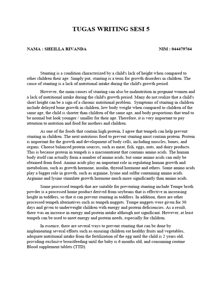 WRITING SESI 5 - SHEILLA RR. | PDF | Nutrition | Diet & Nutrition