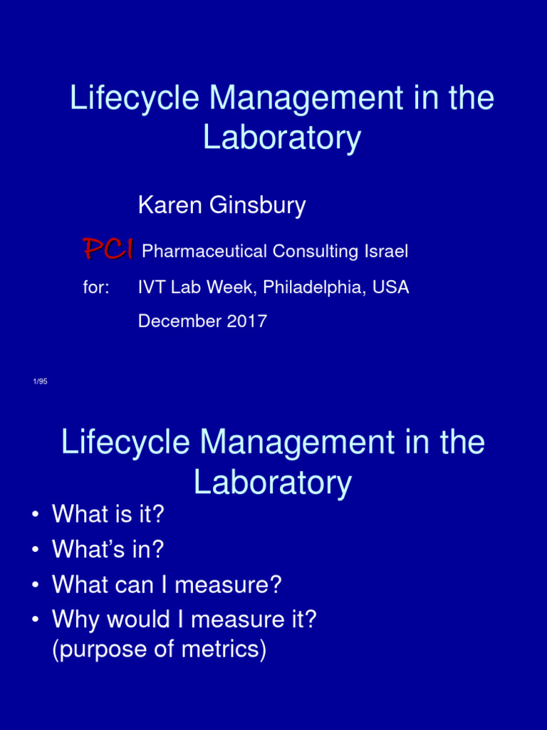 Lifecycle Management in The Laboratory | Download Free PDF | Accuracy ...