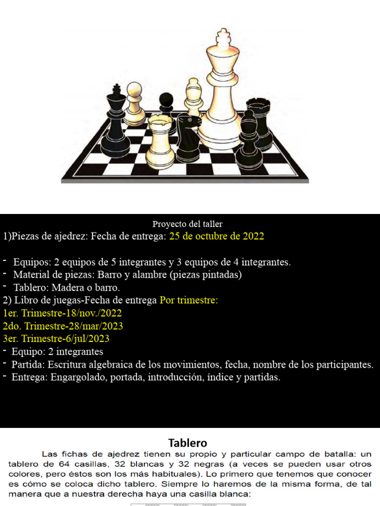 Proyecto Ajedrez: Construcción y Estrategia | PDF | Ajedrez | Juegos competitivos