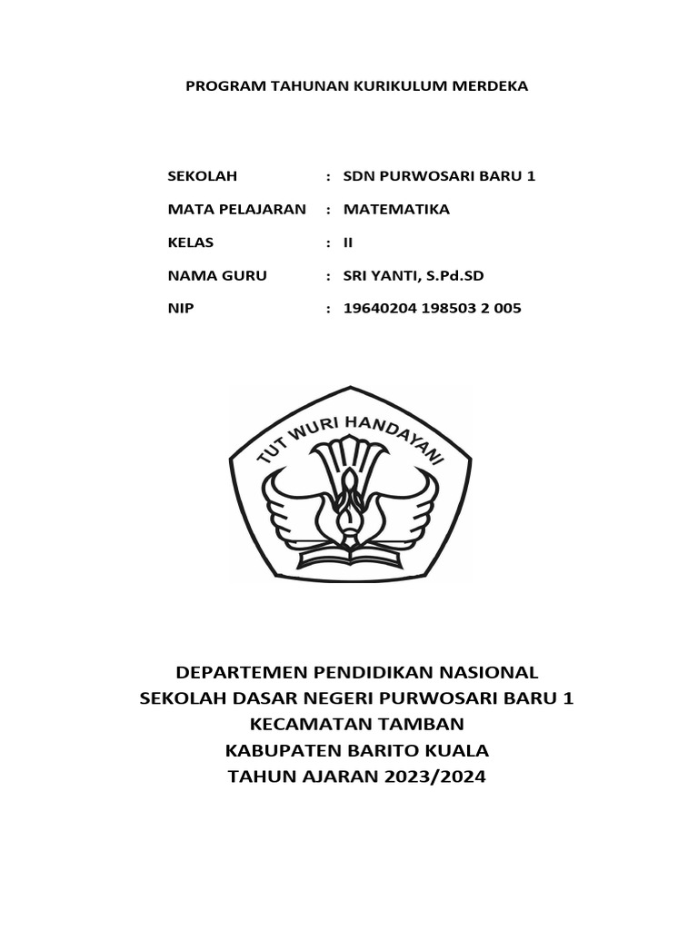 Prota MTK Kelas 2 | PDF