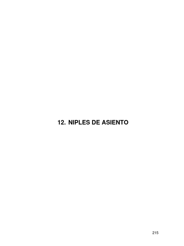 Cap. 12 Niples de Asiento | PDF | Equipo | Hidráulica