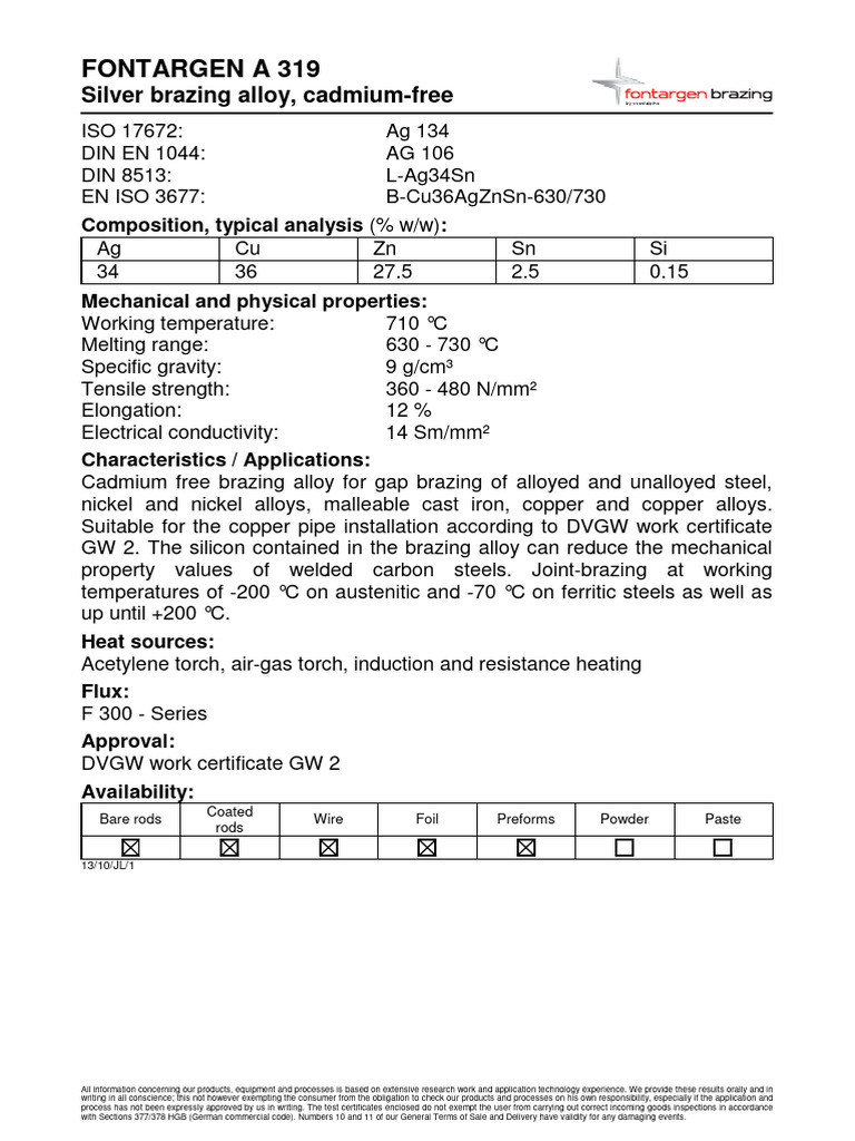 Cadmium-Free Silver Brazing Alloy Guide | PDF