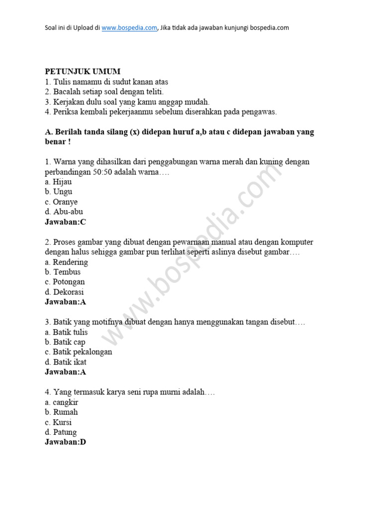 Soal Kelas 7 SAS SPDB | PDF
