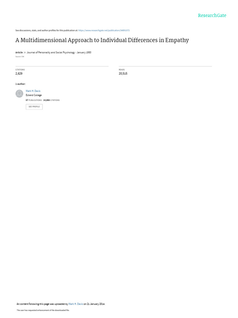 A_Multidimensional_Approach_to_Individual_Differen | PDF | Empathy ...