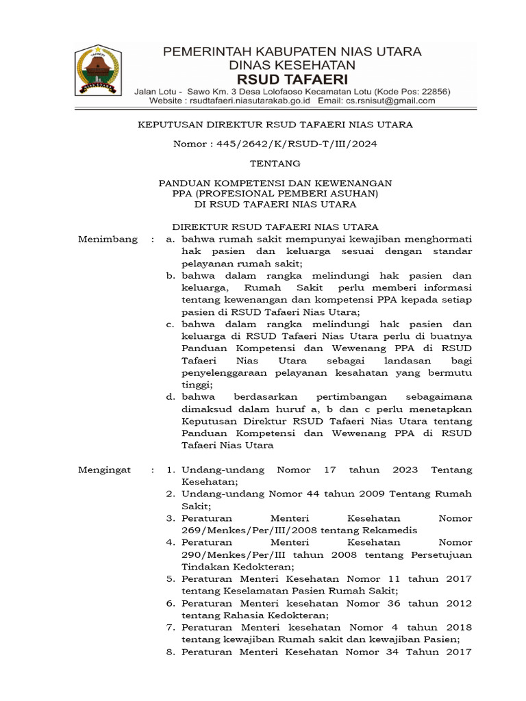 KPS 4 Kompetensi Dan Kewenangan PPA Dalam SPK Dan RKK | PDF