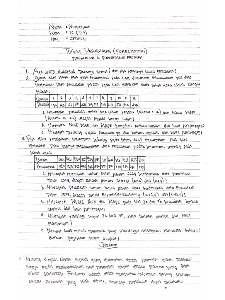 NURFIALITANTI_TUGAS 2 PERAMALAN PPIC | PDF