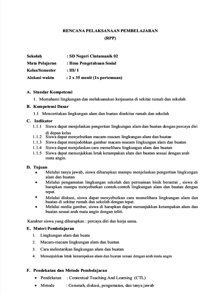 PDF Rpp Ips Kelas 3 Compress | PDF