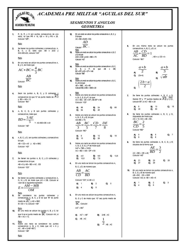 Segmento y Angulos 2 | PDF