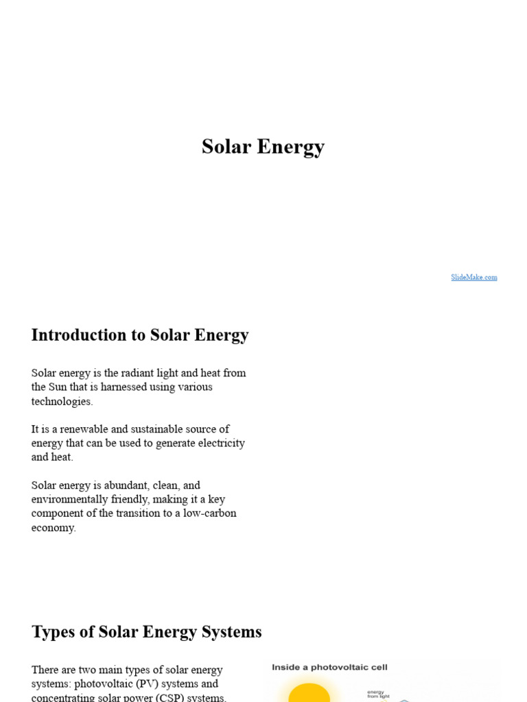 Solar Energy | PDF | Solar Power | Photovoltaics