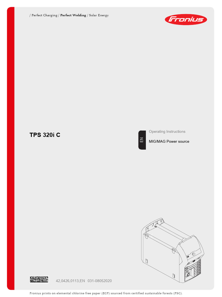 FRONIUS TPS 320I C PULSE Operating Instructions | PDF | Welding ...