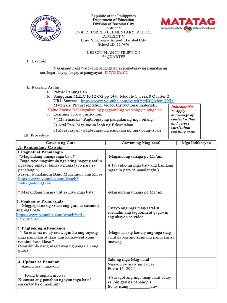 COT2-23-24 FILI 2nd QTR | PDF