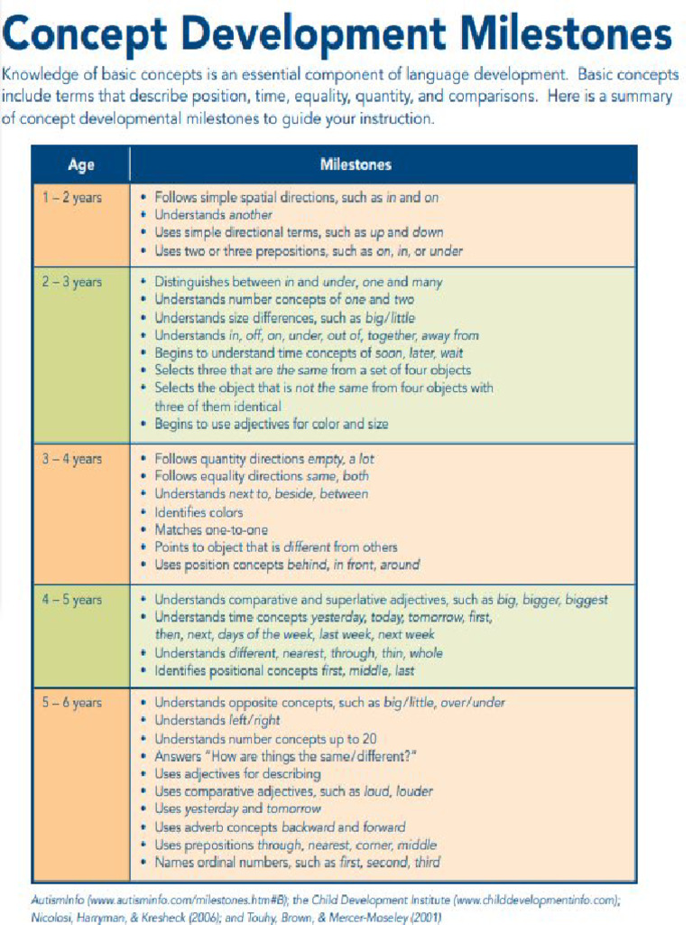 Concept Development Milestones | PDF