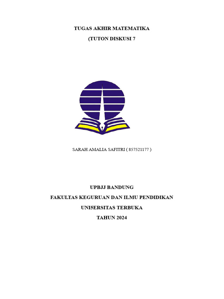 Tuton Diskusi 7 - Sarah Amalia Safitri 857521177 | PDF