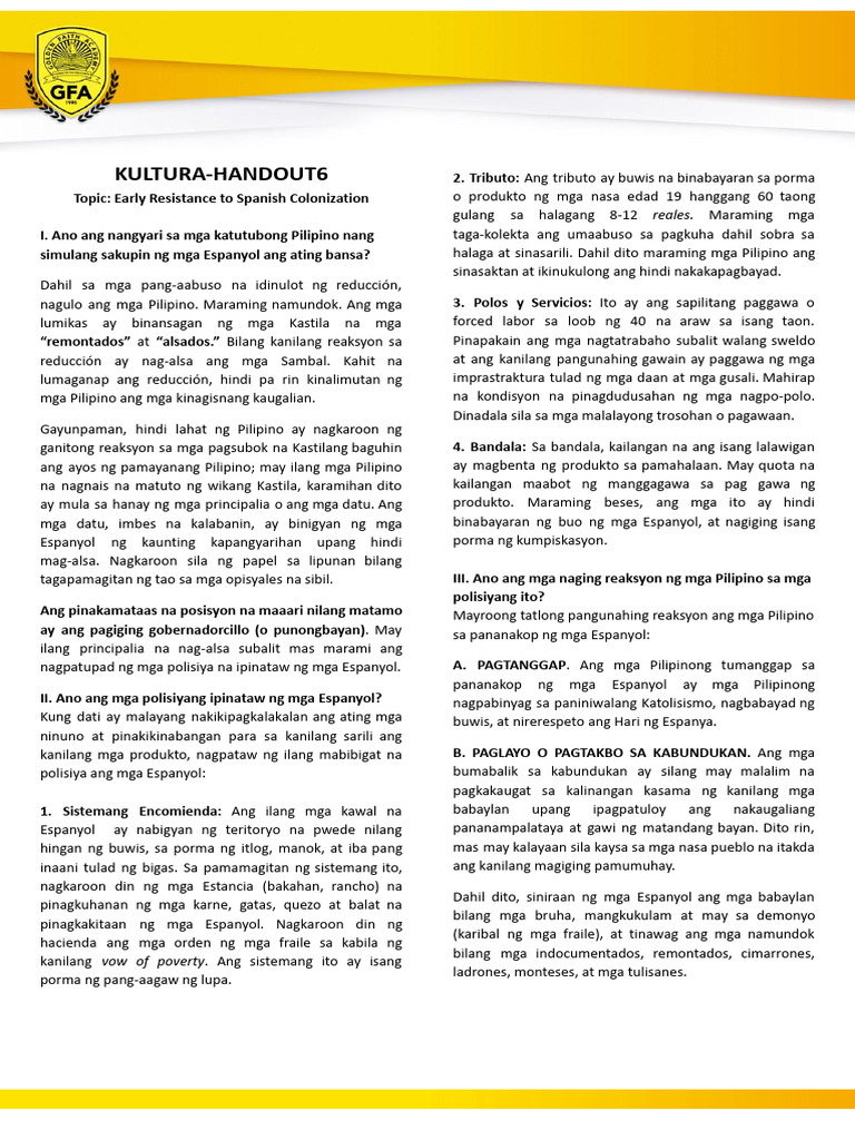 Kultura Handout6 | PDF