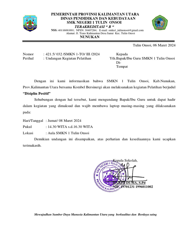 Undangan Kombel | PDF