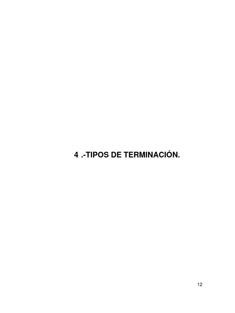 Cap. 4 Tipo de Terminacion | PDF