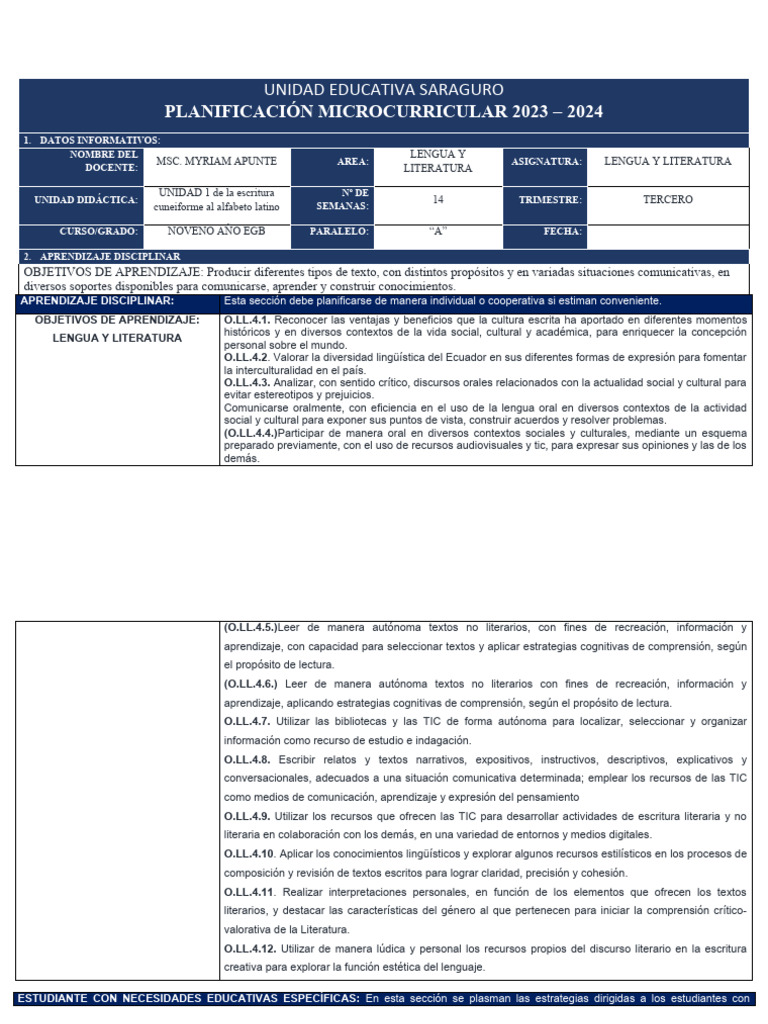 Adaptaciones Curiculares N.M 9no Año Egb | Descargar gratis PDF ...