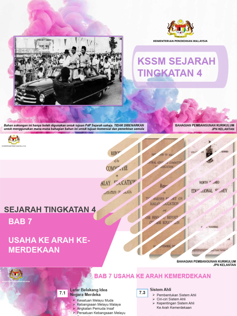 KSSM Sejarah Tingkatan 4 Bab 7 | PDF
