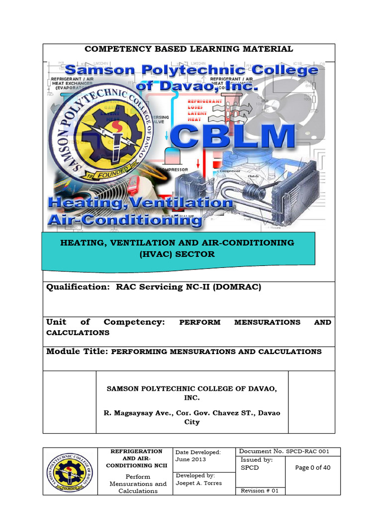 HVAC Mensuration & Calculation Guide | PDF | Troy Weight | Area