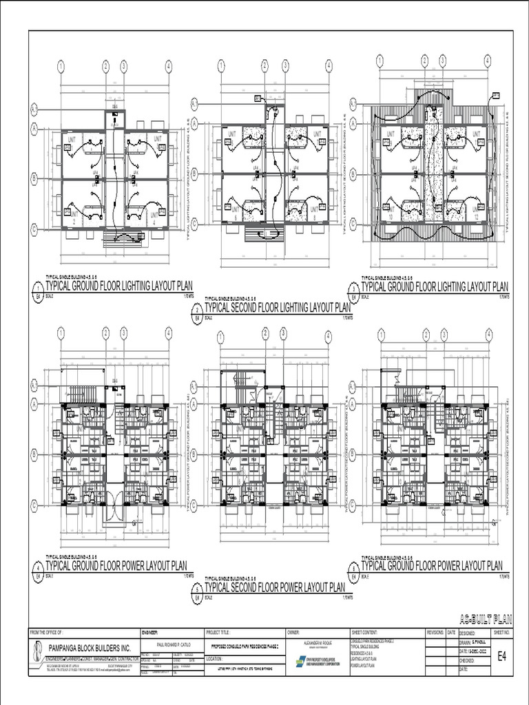 Typical Second Floor Lighting Layout Plan Typical Ground Floor Lighting ...