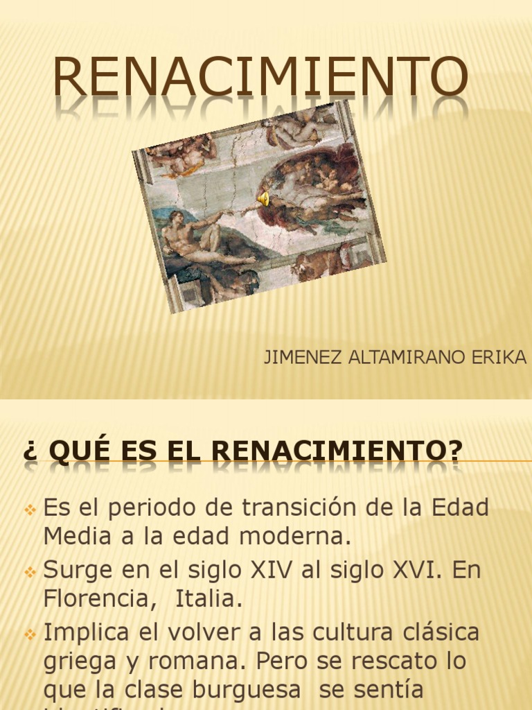 RENACIMIENTO | PDF | Renacimiento | Miguel Ángel