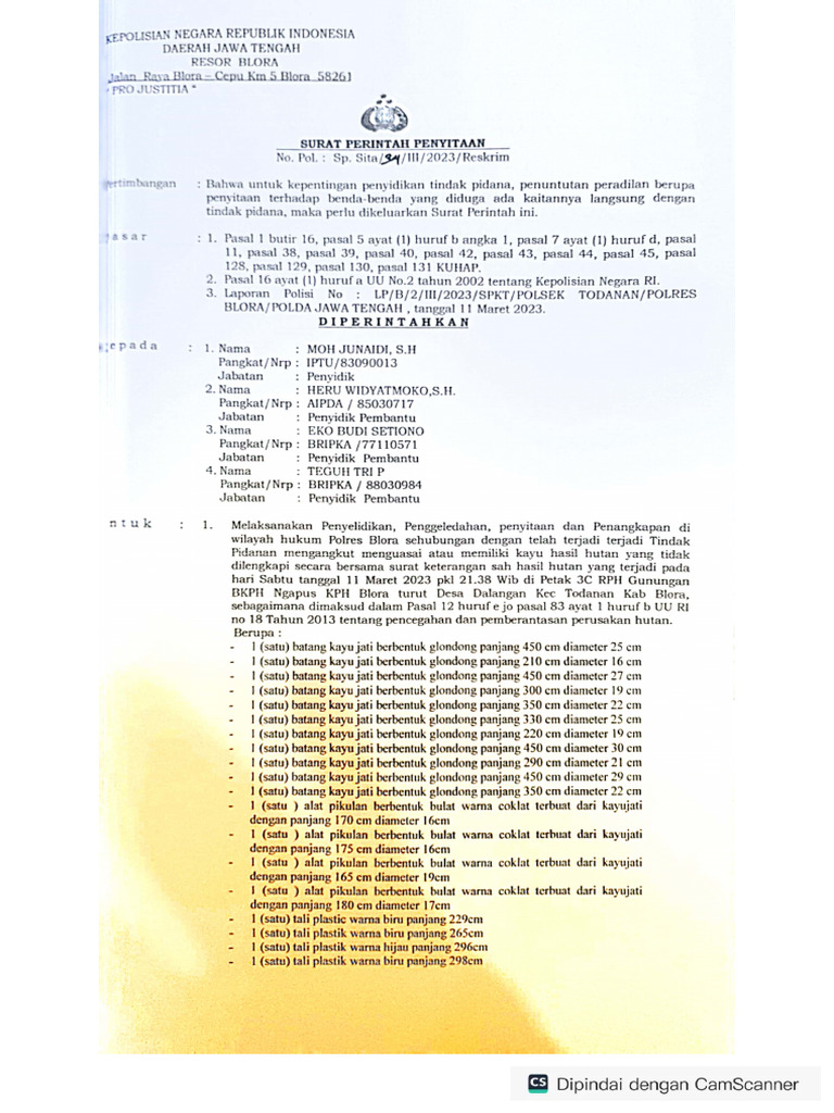 Sprin Penyitaan | PDF