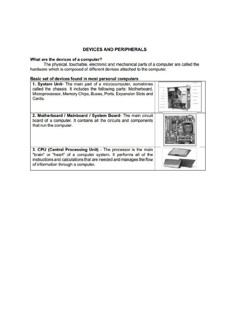 Devices and Peripherals | PDF