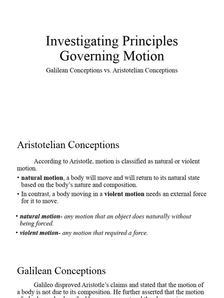 Investigating Principles Governing Motion | PDF | Force | Newton's Laws ...