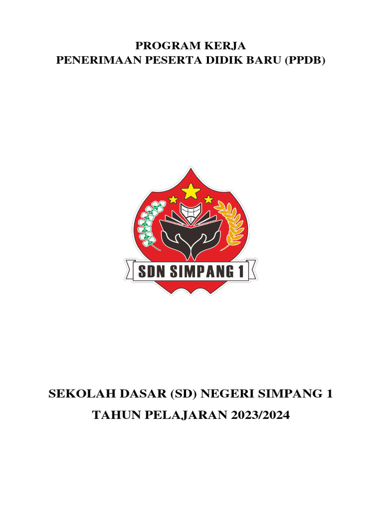 Program Kerja PPDB SDN Simpang 1 | PDF