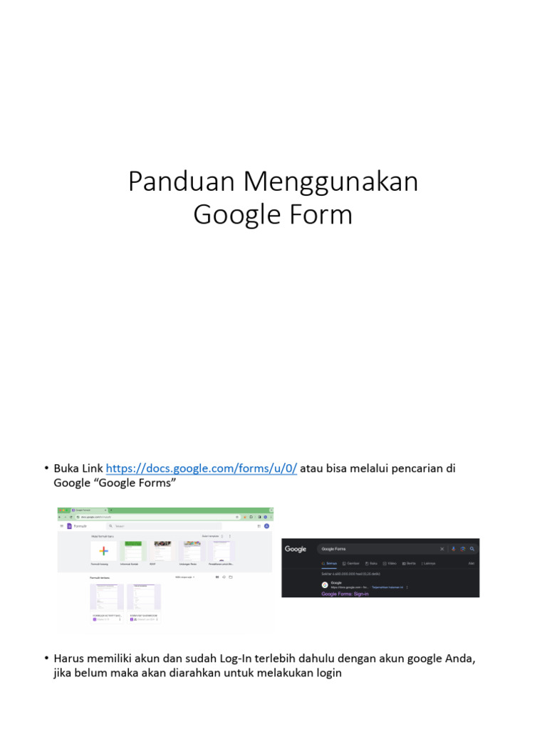 Panduan Google Form | PDF