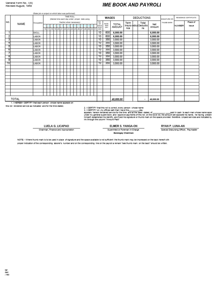 TimeBook Payroll | Download Free PDF | Payroll | Economies