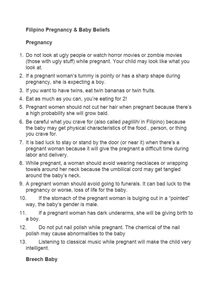 Filipino Pregnancy | PDF | Pregnancy | Infants