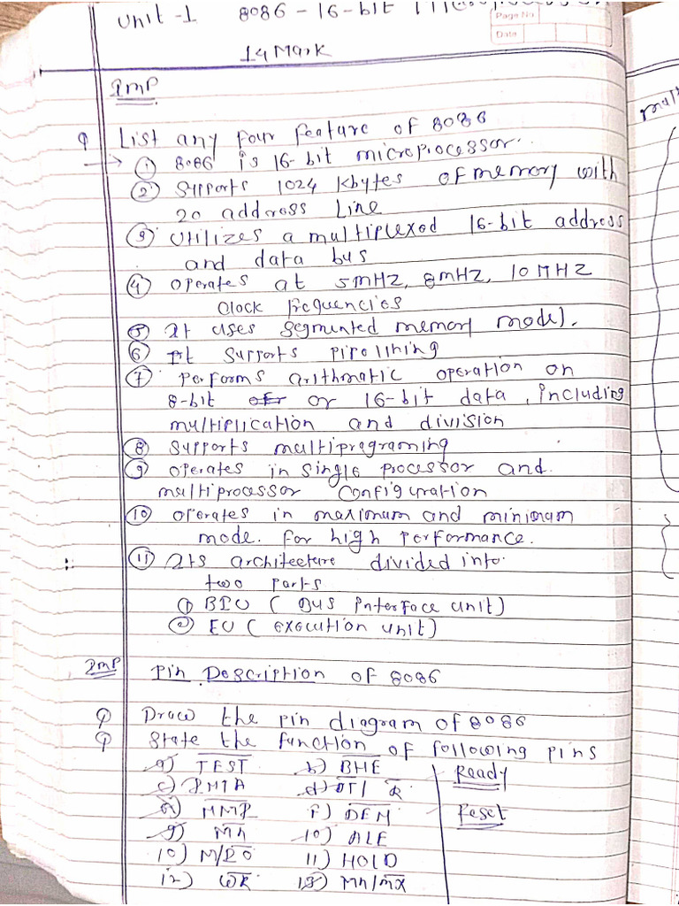 Mic Notes - Unit 1 To 3 | PDF