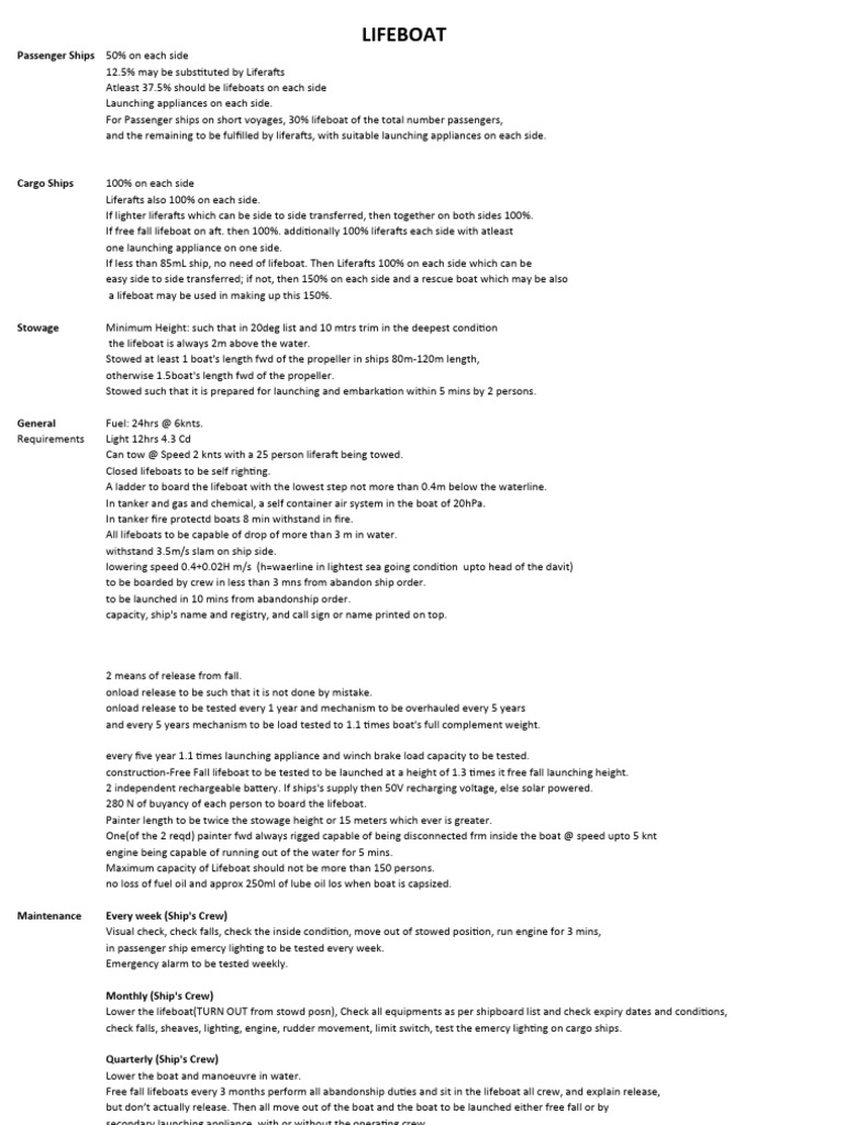 LSA FFA Regulations | PDF | Ships