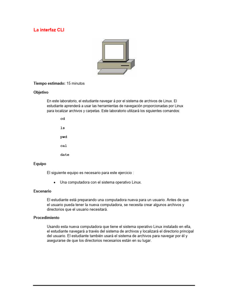 Interfaz CLI | PDF | Interfaz de línea de comando | Archivo de computadora