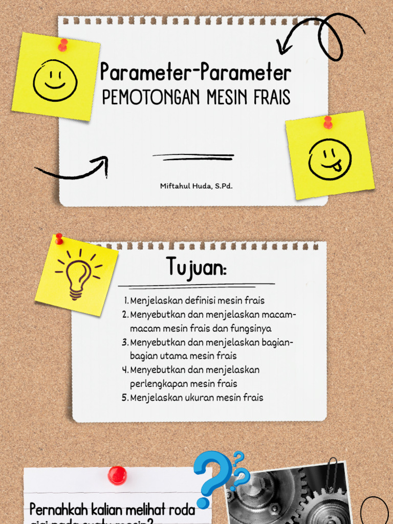 Materi Parameter Pemotongan Mesin Frais | PDF