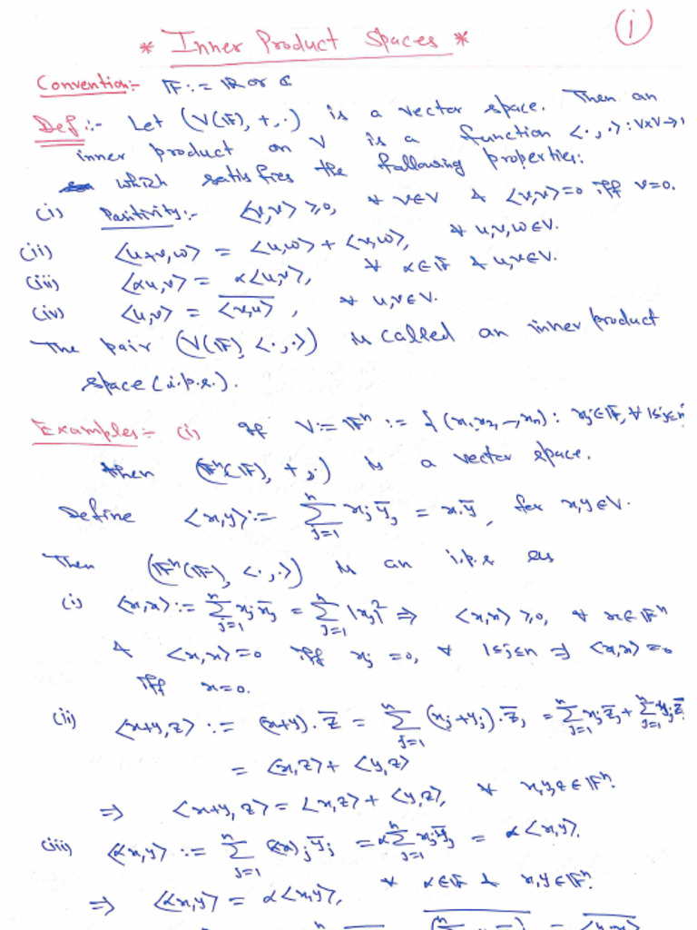 Inner Product Spaces | PDF