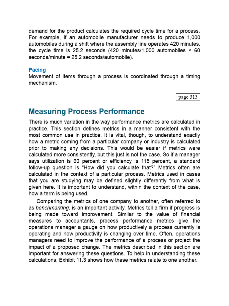 Process Metrics for Operations Managers | PDF | Performance Indicator ...