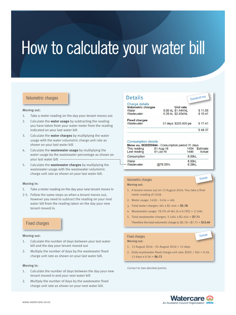How To Calculate Your Water Bill | PDF | Numbers | Mathematics