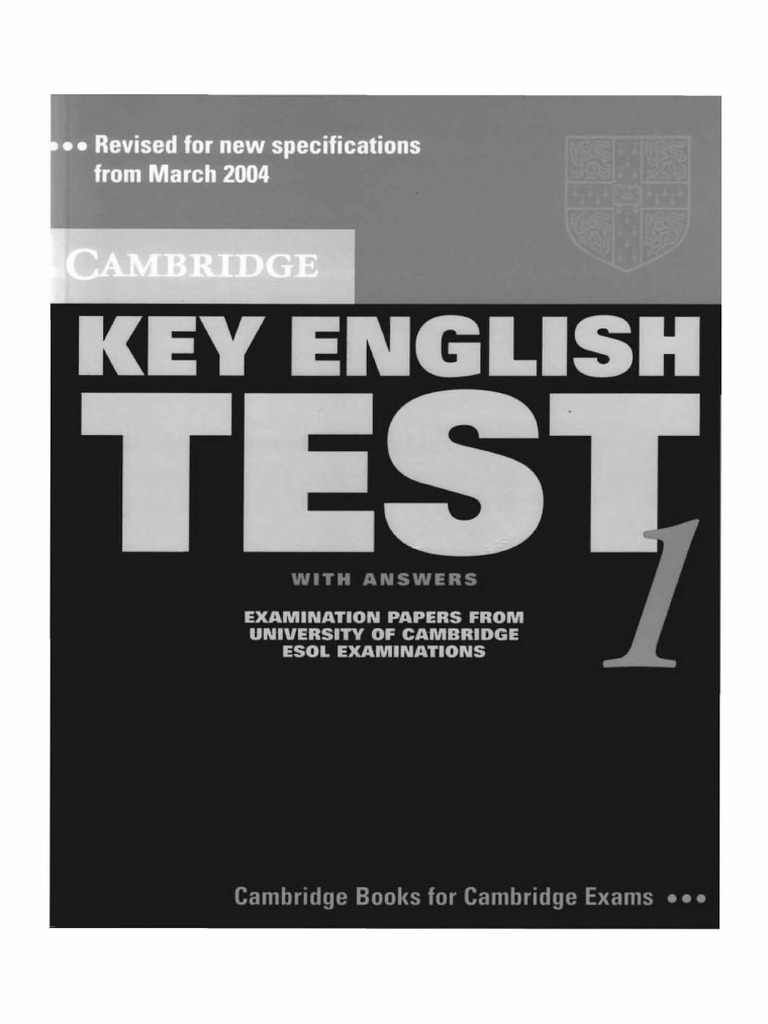Cambridge KET 1 Book | PDF