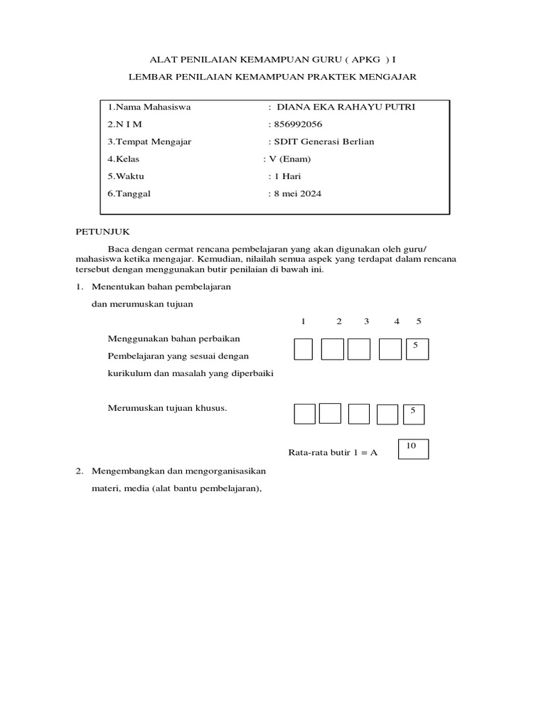 Apkg 1 Dan 2 Diana Tugas PKP | PDF