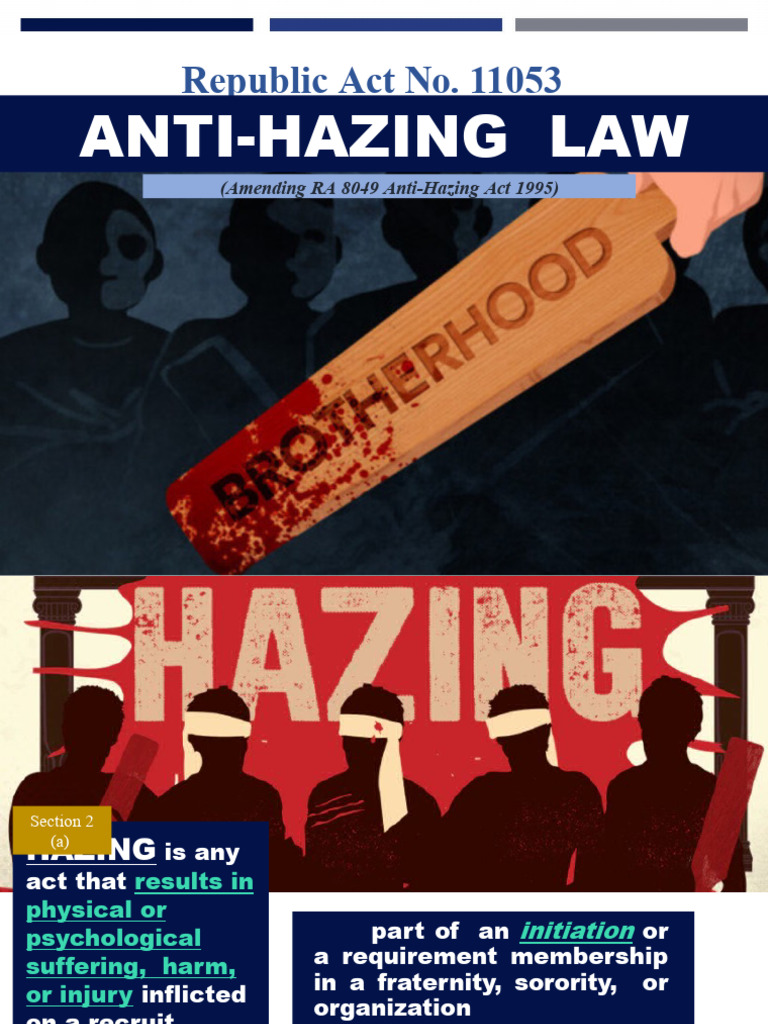 Amending the Anti-Hazing Act 2018 | PDF | Fraternities And Sororities ...