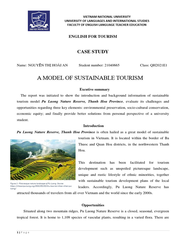 ENGLISH FOR TOURISM - CASE STUDY - NGUYỄN THỊ HOÀI AN | PDF ...